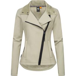 Sweatjacke Ragwear "Saskie" Gr. L (40), gelb (gelbgrün) Damen Sweatjacken Modische Kapuzenjacke mit kuschlig weichem Innenfutter