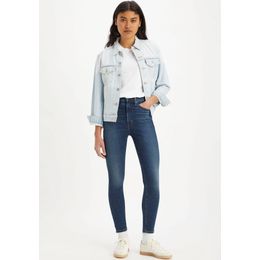 Levi's Skinny-fit-Jeans LEVI'S "Retro High Skinny", Damen, Gr. 26, Länge 30, blau (valuable time), Denim/Jeans, Obermaterial: 85% Baumwolle, 7% Lyocell, 6% Elastomultiester, 2% Elasthan, casual, skinny fit, Jeans