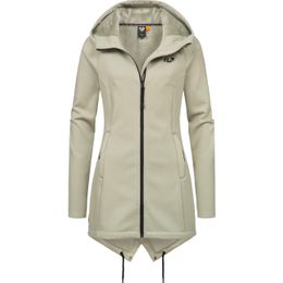 Sweatjacke Ragwear "Wingi", Damen, Gr. L (40), gelb (gelbgrün), 95% Polyester, 5% Elasthan, tailliert ca. Mitte Oberschenkel, hoch geschlossener Ausschnitt, eng normaler Saum mit Daumenlöchern, Sweatjacken, Sportliche Damen Kapuzenjacke mit kuschelig weichem Innenleben