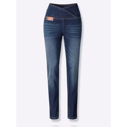 Bequeme Jeans Casual Looks Gr. 20, Kurzgrößen, blau (dark blue) Damen Jeans