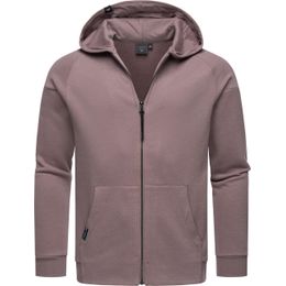 Kapuzensweatjacke Ragwear "Zenway" Gr. XXXL (58), lila (mauve) Herren Sweatjacken Basic Sweatjacke mit Kapuze