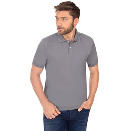 Poloshirt TRIGEMA "TRIGEMA DELUXE Piqué" Gr. L, grau (cool, grey) Herren Shirts