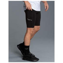 Trainingshose TRIGEMA "TRIGEMA Sporthose mit Handytasche" Gr. L, US-Größen, schwarz, Herren, 85% Polyester (Bioactive), 15% Elastan, Hosen