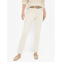 5-Pocket-Jeans RAPHAELA BY Brax "Style LUCA" Gr. 38K (19), Kurzgrößen, beige (cream) Damen Jeans