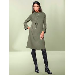 Jerseykleid Heine "Jersey-Kleid" Gr. 40, Normalgrößen, grün (khaki) Damen Kleider