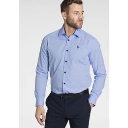 Langarmhemd Bruno Banani Gr. 41/42, N-Gr, blau (hellblau) Herren Hemden