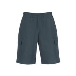 Jerseyhose TRIGEMA "TRIGEMA Cargo-Bermuda aus 100% Baumwolle" Gr. L, US-Größen, grau (anthrazit) Damen Hosen