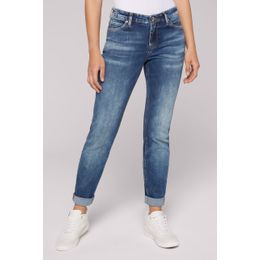 Slim-fit-Jeans SOCCX Gr. 26, Länge 30, blau Damen Jeans mit zwei Münztaschen