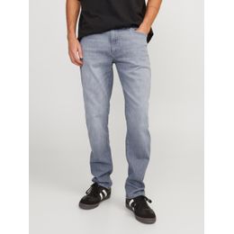 Jack & Jones Regular-fit-Jeans JACK & JONES "JJICLARK JJEVAN AM SN" Gr. 29, Länge 32, grau (grey denim) Herren Jeans