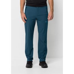 Outdoorhose Jack Wolfskin "PRELIGHT PANTS M" Gr. L (52), Normalgrößen, blau (schwarz, sea), Herren, OBERSTOFF 84% POLYAMID, 16% ELASTHAN FUTTER 89% POLYESTER, 11% ELASTHAN, Hosen