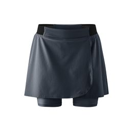 Radhose Gonso "LEVICO" Gr. 34, Normalgrößen, blau (nachtblau) Damen Hosen Radrock mit Sitzpolster enganliegender Fahrradrock Innenhose