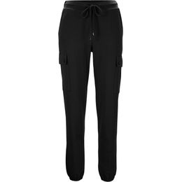 Jogger Pants Heine, Damen, Gr. 34, Normalgrößen, schwarz, 70% Baumwolle, 25% Polyester, 5% Elasthan, unifarben, lang, Hosen