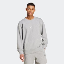 Sweatshirt adidas Sportswear "M A SZN FT CRW" Gr. XXXL, grau (medium grey heather) Herren Sweatshirts