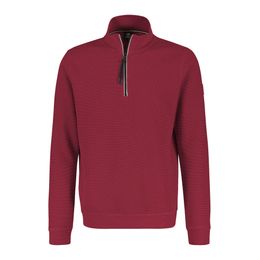 Sweatshirt Lerros "Lerros Unifarbener Sweattroyer für Herren" Gr. L, rot (deep garnet red) Herren Sweatshirts