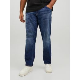 Jack & Jones PlusSize Slim-fit-Jeans JACK & JONES PLUSSIZE "GLENN FOX" Gr. 44, Länge 34, blau (blue denim) Herren Jeans