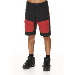 Shorts WHISTLER "ERIC" Gr. L, US-Größen, schwarz (schwarz, rot), Herren, 65% Polyester, 35% Baumwolle, mehrfarbig, Hosen, mit atmungsaktivem Funktionsstretch