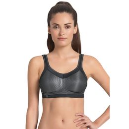 Sport-BH Anita active "Sport-BH Momentum" Gr. 85, Cup G, schwarz, Damen, Microtouch, Frottee, Obermaterial: 70% Polyester, 15% Elasthan, 15% Polyamid, unifarben, clean, Glanzfaden, BHs, Cup C-G, nahtlose Cups, maximum support