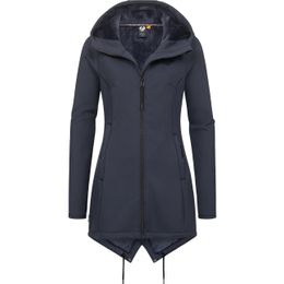 Sweatjacke Ragwear "Wingi" Gr. L (40), blau (navy) Damen Sweatjacken Sportliche Kapuzenjacke mit kuschelig weichem Innenleben