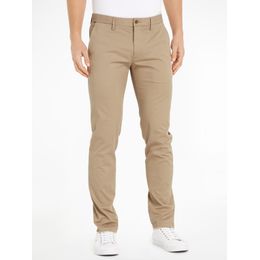 Chinohose Tommy Hilfiger "Chino Bleecker 1985 PIMA CO" Gr. 30, Länge 30, beige Herren Hosen