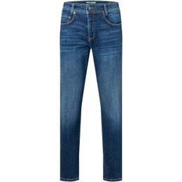 Straight-Jeans MAC "Arne" Gr. 40, Länge 30, blau (dunkelblau), Herren, Denim/Jeans, Obermaterial: 95% Baumwolle, 3% Elastomultiester, 2% Elasthan, Jeans, in gepflegter Optik, mit Stretch