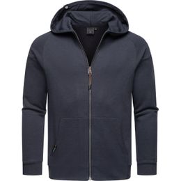 Kapuzensweatjacke Ragwear "Zenway" Gr. M (50), blau (navy) Herren Sweatjacken Basic Sweatjacke mit Kapuze