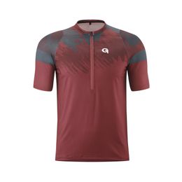 Radtrikot Gonso "VEDELLO" Gr. L, rot (dunkelrot) Herren Trikots MTB-Radshirt kurzarm, leichtes Fahrradtrikot, Funktionsshirt