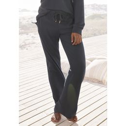 Sweatpants s.Oliver "-Sweathose" Gr. 44/46, N-Gr, blau (petrol) Damen Hosen mit seitlichen Taschen, Loungeanzug