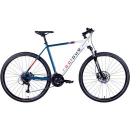 Cityrad REDLOUD "UA.02" Fahrräder Gr. 58cm, 28 Zoll (71,12cm), weiß (weiß-blau + schwarz)