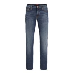 Jack & Jones Slim-fit-Jeans JACK & JONES "JJIGLENN JJVINTAGE CB 058" Gr. 33, Länge 32, blau (blue denim) Herren Jeans