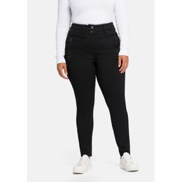 Stretch-Hose sheego "Große Größen" Gr. 40, Normalgrößen, schwarz Damen Hosen «Die Skinny» mit High-Waist-Bund