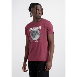 T-Shirt Alpha Industries "Alpha Industries Men - T-Shirts Dark Side T-Shirt" Gr. L, rot (burgundy) Herren Shirts