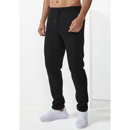 Sweathose Bruno Banani Gr. S (44/46), N-Gr, schwarz, Herren, Piquu00e9, Obermaterial: 65% Polyester, 35% Baumwolle, Hosen, aus schöner Strukturware