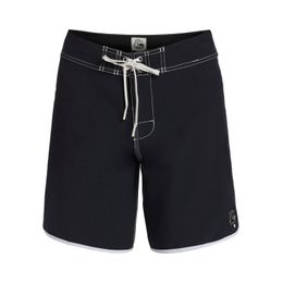 Boardshorts Quiksilver "Original Scallop 18"", Herren, Gr. 28(XS), schwarz, [Hauptstoff] 46% recyceltes Polyester, 40% Polyester, 8% Elastan, 6% Bio-Baumwolle, Hosen