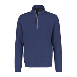 Sweatshirt Lerros "Lerros Unifarbener Sweattroyer für Herren" Gr. L, blau (storm blue) Herren Sweatshirts