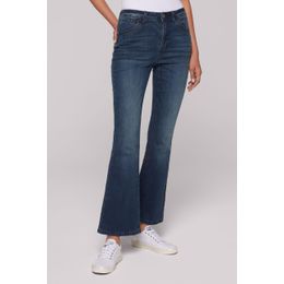 Regular-fit-Jeans SOCCX Gr. 27, Länge 30, blau Damen Jeans mit ausgestelltem Bein