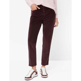 5-Pocket-Hose Brax "Style MARA S", Damen, Gr. 40, Normalgrößen, lila (dunkelviolett), 77% Baumwolle, 22% Lyocell, 1% Elasthan, Hosen