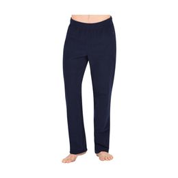 Jerseyhose TRIGEMA "TRIGEMA Fleece Freizeithose" Gr. L, US-Größen, blau (navy), Herren, 100% Polyester, Hosen