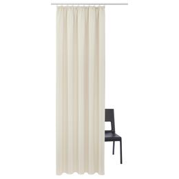 Vorhang my home "Sola" Gardinen Gr. 225 cm, Kräuselband, 130 cm, beige Polyester, gewebt, unifarben, 2-er Pack