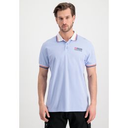 Poloshirt Alpha Industries "Alpha Industries Men - Polo Shirts Contrast Polo" Gr. L, blau (light blue) Herren Shirts