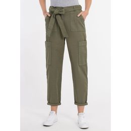 Cargohose Recover Pants "ANA" Gr. 44, Normalgrößen, grün (dunkelgrün) Damen Hosen mit Stoffgürtel