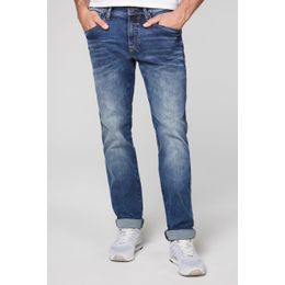 Regular-fit-Jeans CAMP DAVID, Herren, Gr. 29, Länge 34, blau, Material: 60% Baumwolle, 24% Polyester, 13% Lyocell, 3% Elasthan, Zusatz: Enthält nichttextile Teile tierischen Ursprungs (Badge), vintage, regular fit, Jeans, mit Stretch-Anteil