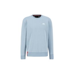 Sweater Alpha Industries "Alpha Industries Men - Sweatshirts Basic Small Logo" Gr. L, bunt (greyblue) Herren Sweatshirts