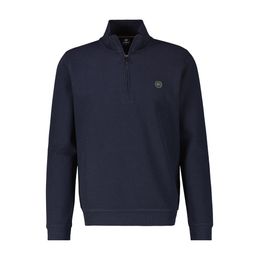 Sweatshirt Lerros "Lerros Sweat-Troyer in Strukturqualität" Gr. 5XL, blau (classic navy) Herren Sweatshirts