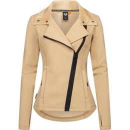 Sweatjacke Ragwear "Saskie" Gr. L (40), grau (taupe) Damen Sweatjacken Modische Kapuzenjacke mit kuschlig weichem Innenfutter