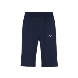 Jerseyhose TRIGEMA "TRIGEMA Bermuda aus Single-Jersey" Gr. XXL, US-Größen, blau (navy) Damen Hosen