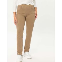 Bequeme Jeans RAPHAELA BY Brax "Style PAMINA FUN" Gr. 46K (23), Kurzgrößen, grau (taupe) Damen Jeans