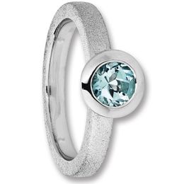 Silberring ONE ELEMENT "Blau Topas Ring aus 925 Silber" Fingerringe Gr. 52, Silber 925 (Sterlingsilber), silberfarben (silber) Damen Silber Schmuck