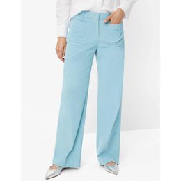 Röhrenhose Brax "Style MAINE", Damen, Gr. 42, Normalgrößen, blau (türkis), 98% Baumwolle, 2% Elasthan, Hosen