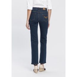 Gerade Jeans Arizona "Comfort-Fit", Damen, Gr. 17, K-Gr, blau (schwarz, blau), Jeans, Obermaterial: 98% Baumwolle, 2% Elasthan, Basic, normal lang, Jeans, High Waist