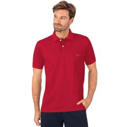 Poloshirt TRIGEMA "TRIGEMA Polohemd mit Brusttasche" Gr. L, braun (kirsch) Herren Shirts